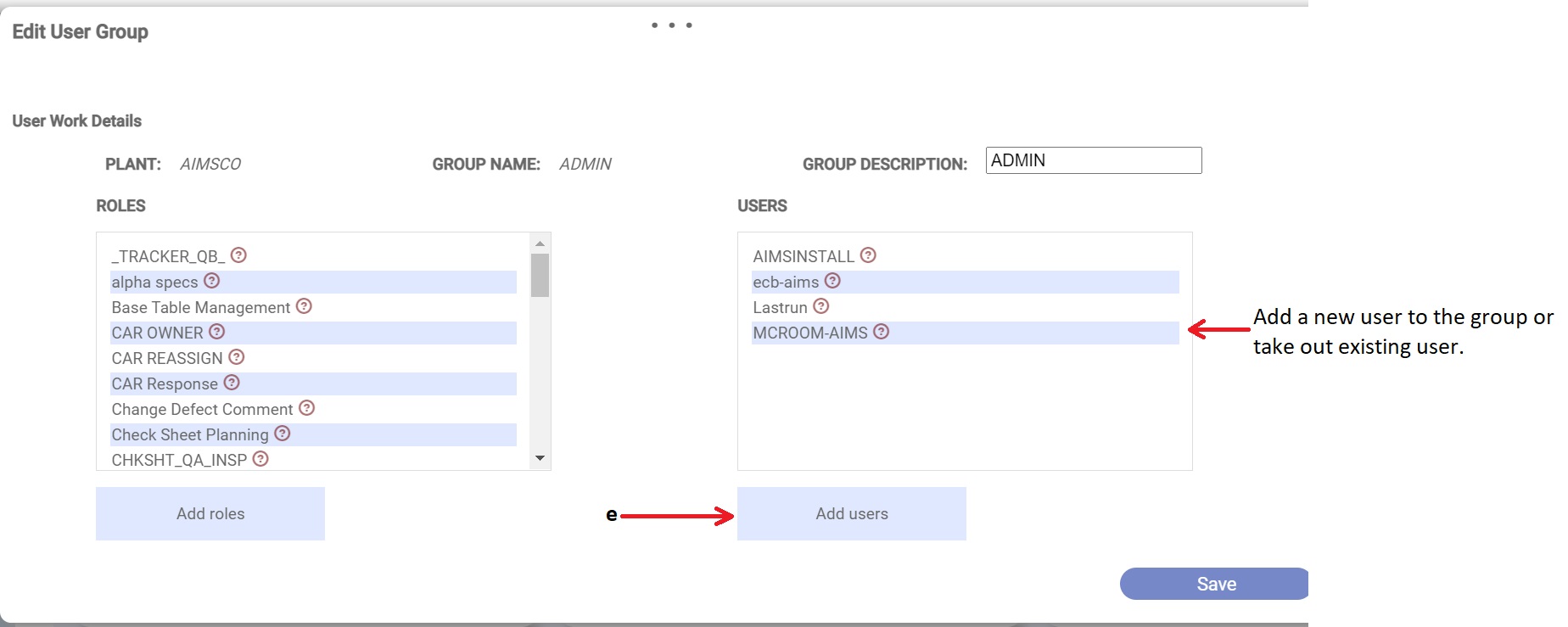 Changing a user group membership – Enterprise Service Portal